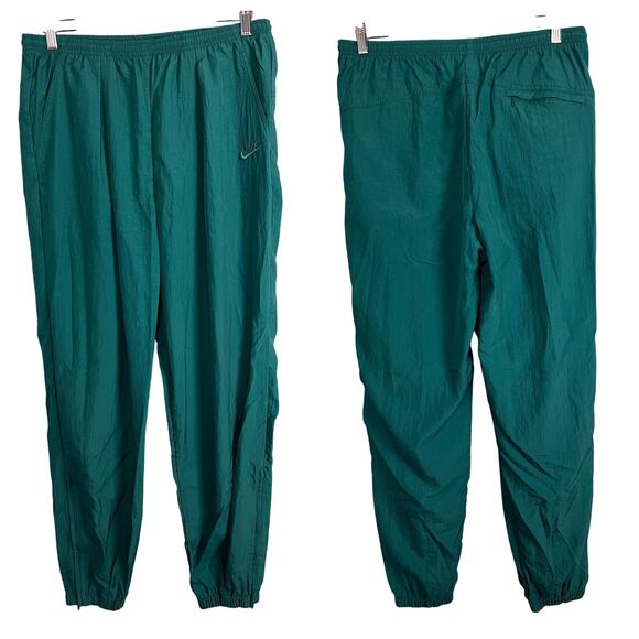 Nike | Pants | Vintage 9s Nike Mens L Green Nylon Track Pants ...